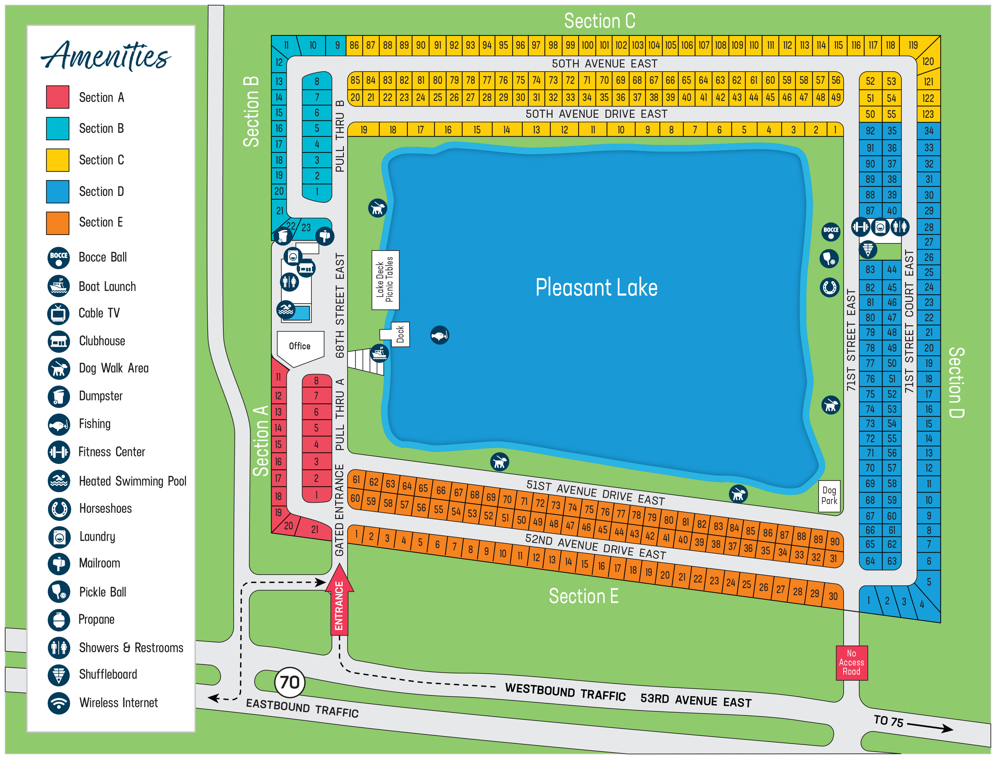 RV Resort in Bradenton, FL - Pleasant Lake RV Resort