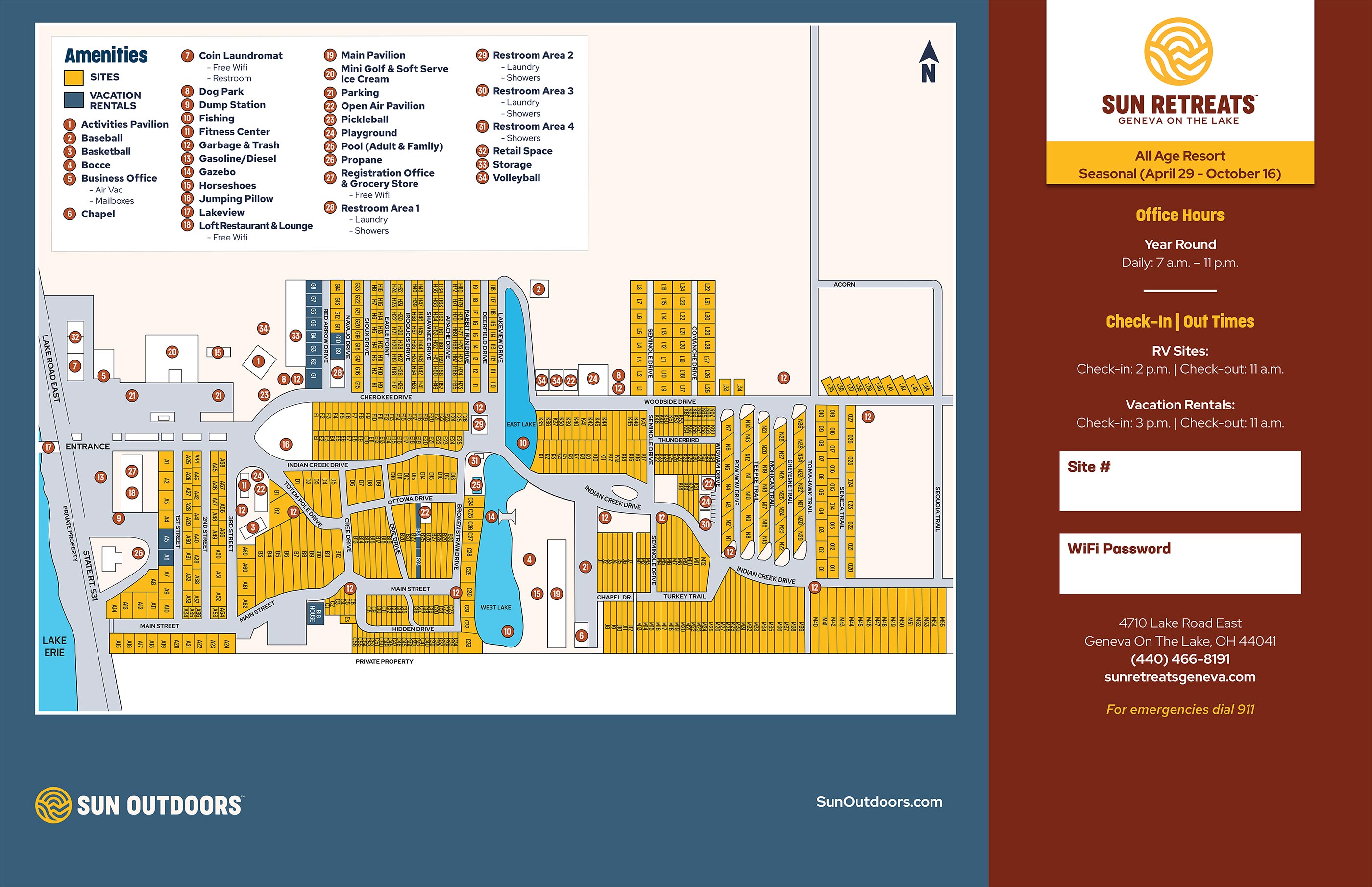 RV Camping Resort in Ohio | Sun Retreats Geneva on the Lake