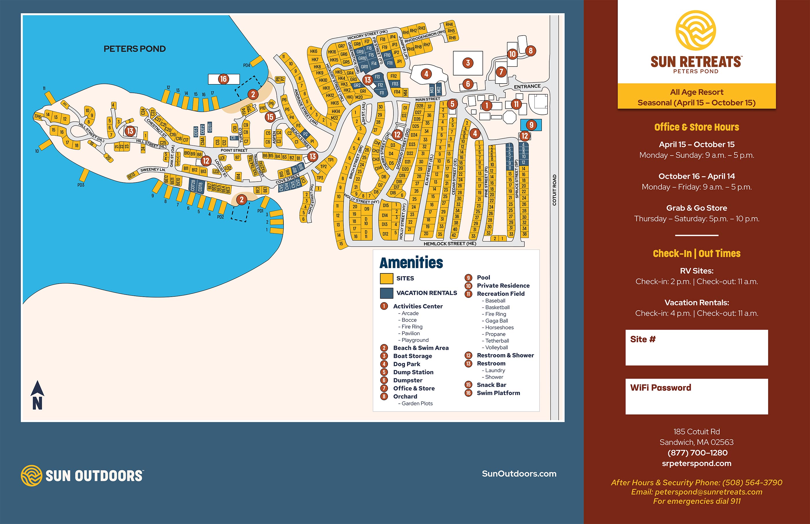 RV Resort in Sandwich, MA - Sun Retreats Peters Pond