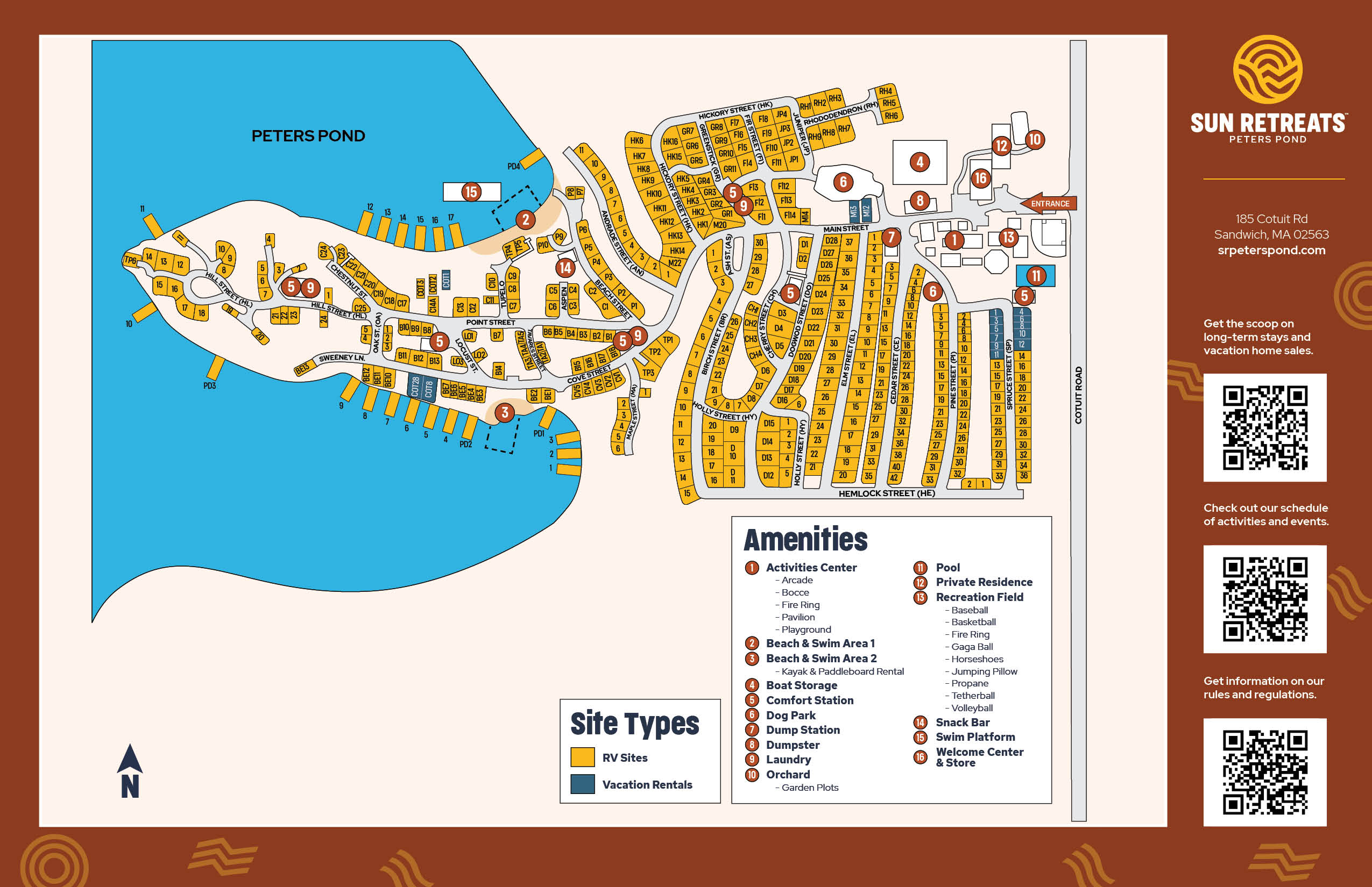 RV Resort in Sandwich, MA - Sun Retreats Peters Pond