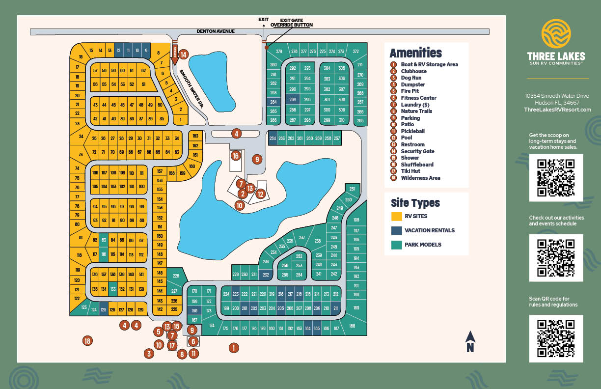 RV Resort in Hudson, FL - Three Lakes